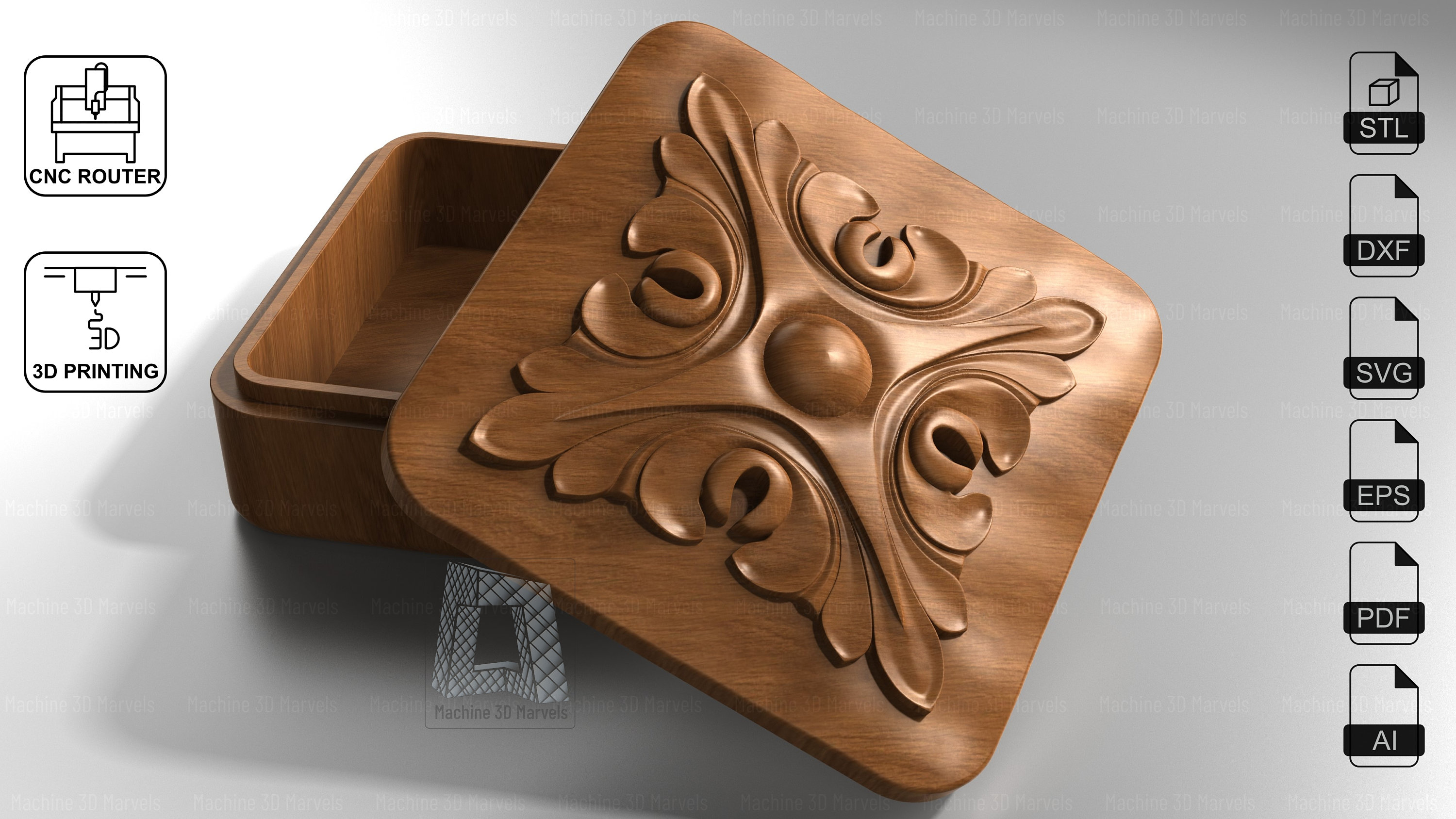 Jewelry Box Pack V3 CNC Router and 3D Printer Files - Etsy