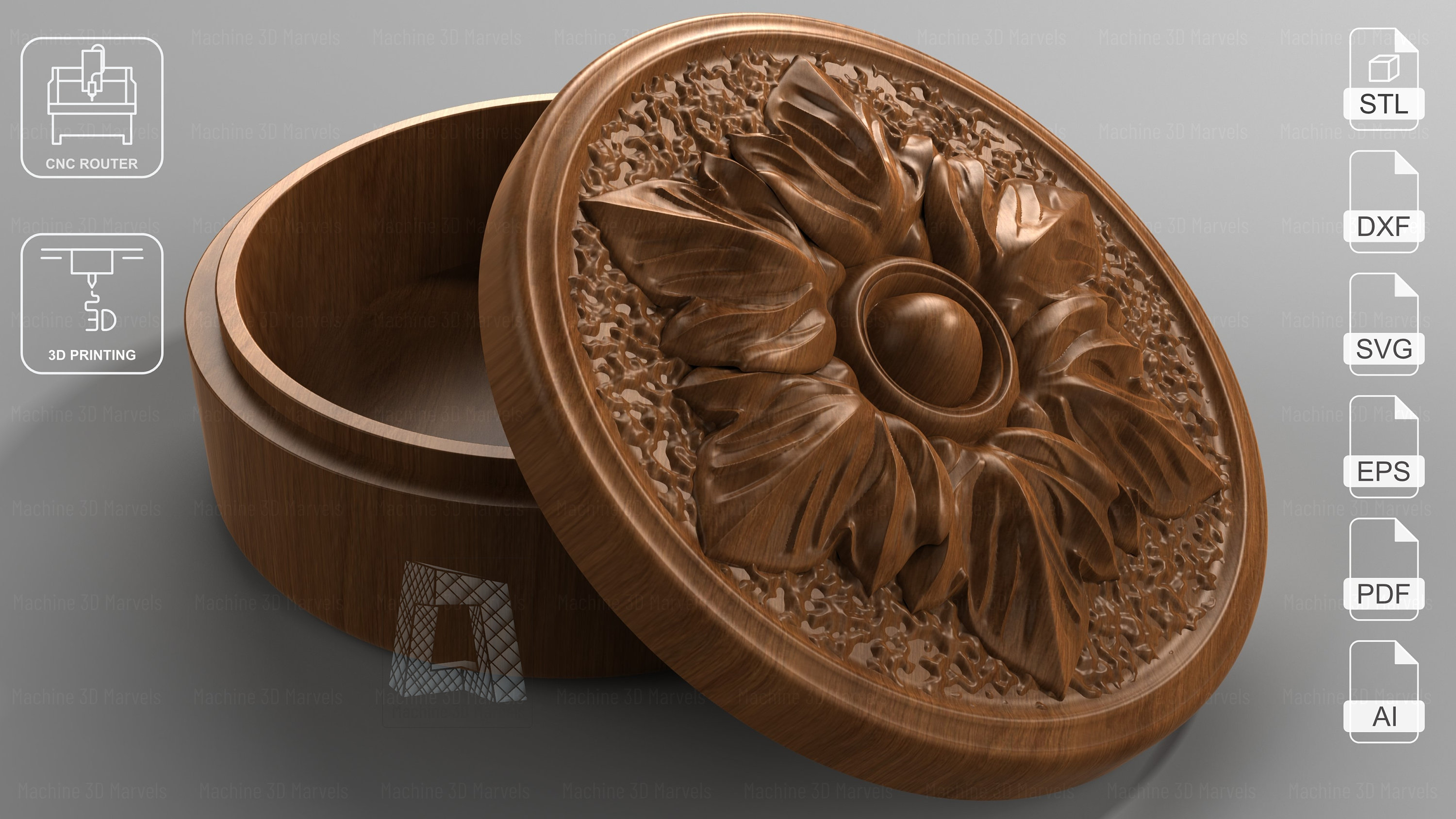 Jewelry Box Pack V3 CNC Router and 3D Printer Files - Etsy