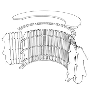 Modern Parametric Style Reception Desk PR-003 Customized Office Entry ...
