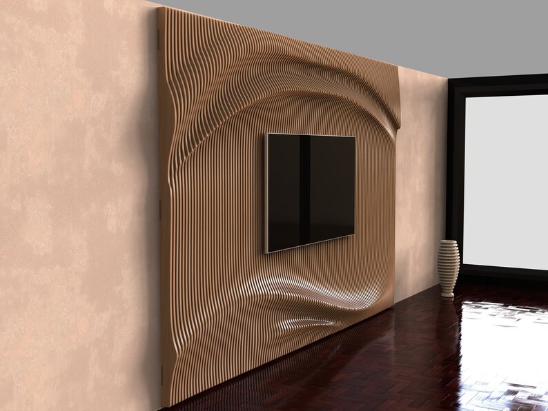 Parametric Wall Decor TV003 / TV Unit / 3d Wall Art/ CNC Files for ...
