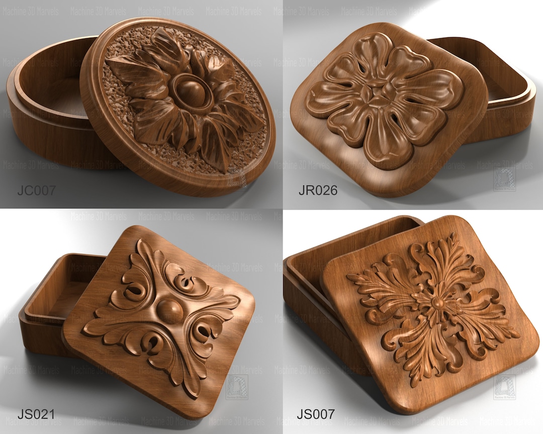 Jewelry Box Pack V3 - CNC Router and 3D Printer Files - Etsy