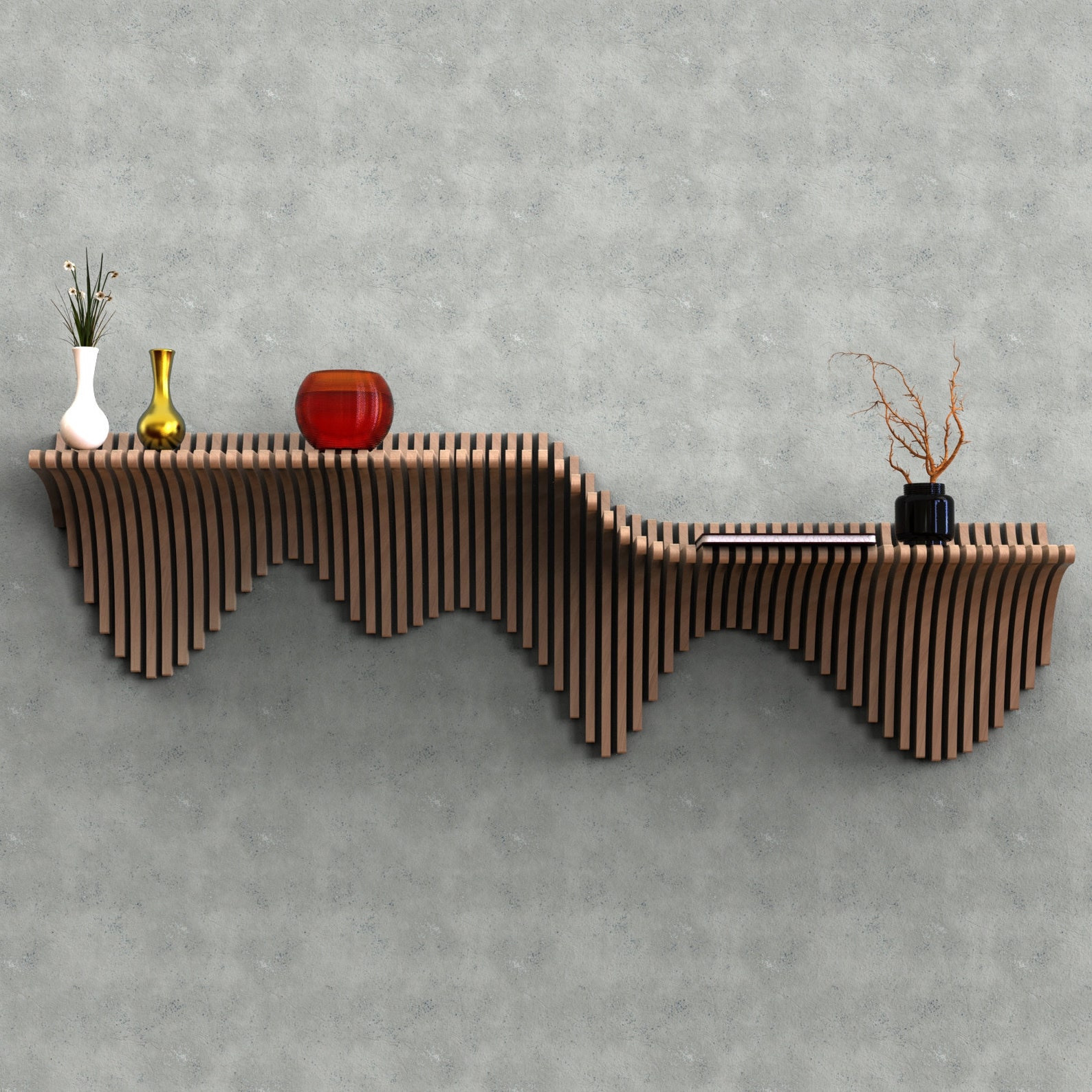 Parametric Wall Art| Parametric Style Floating Shelf PFS-001 - Digital ...