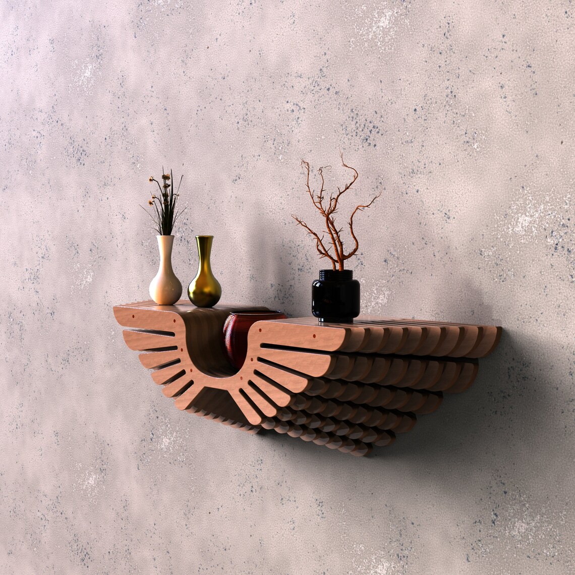 Parametric Wall Art| Parametric Style Wingcraftfloating Shelf PFS-005 ...
