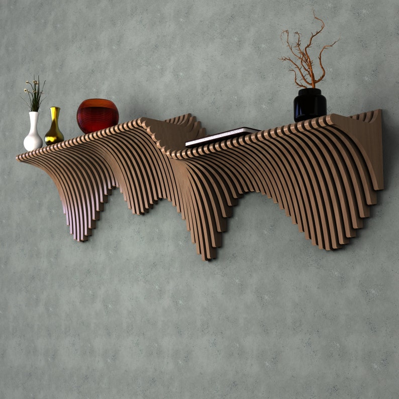 Parametric Wall Art| Parametric Style Floating Shelf PFS-001 - Digital ...