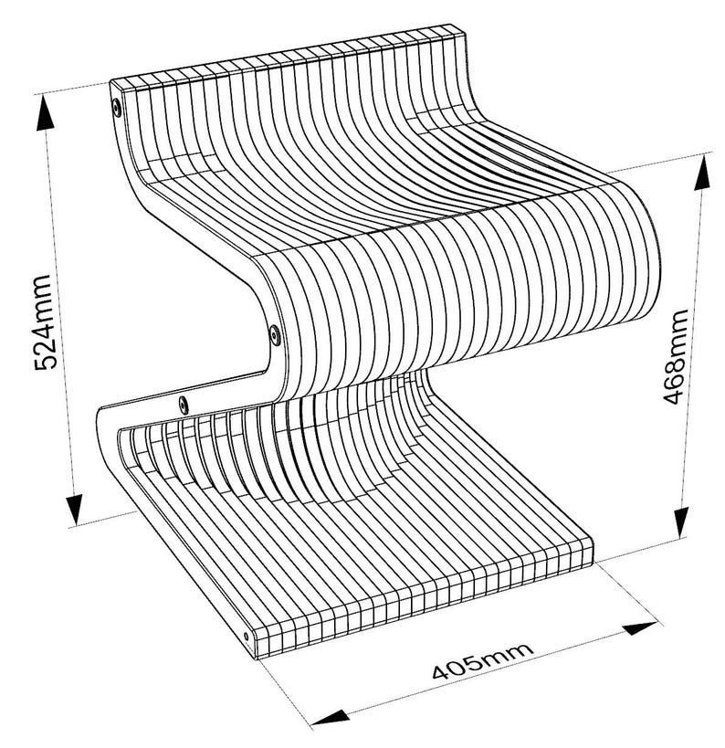 Parametric Chair Pack Of 4 Cnc Cutting Files Parametric Furniture