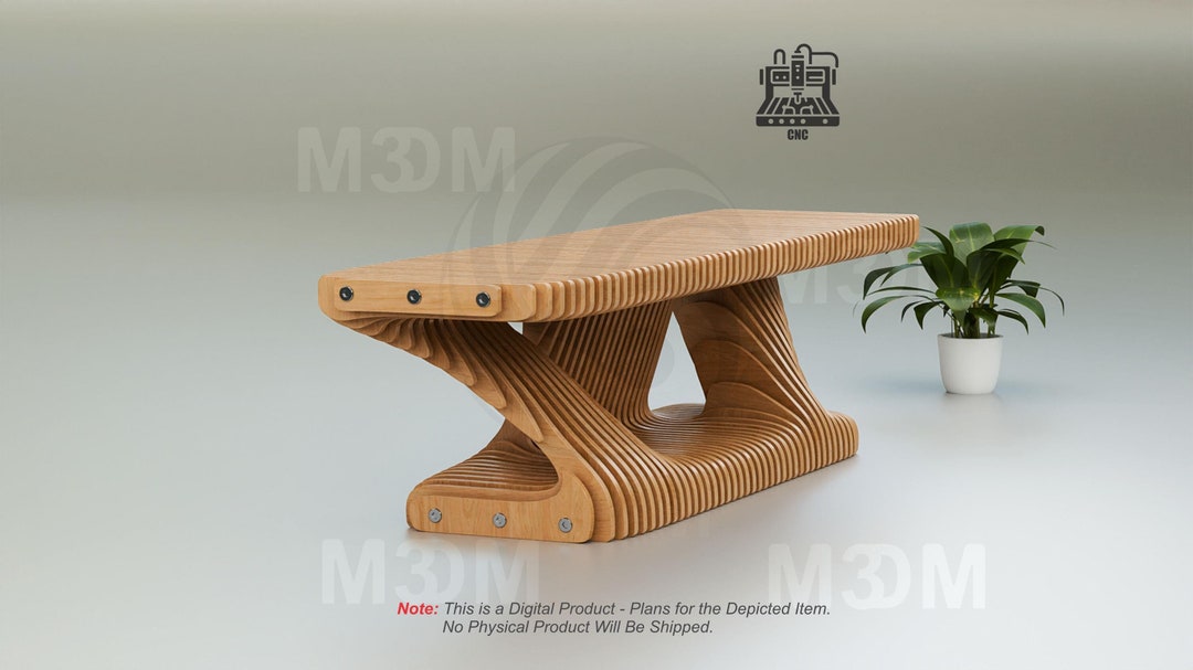 Parametric Style Bench-psb-002| CNC Router Files | Parametric Furniture ...
