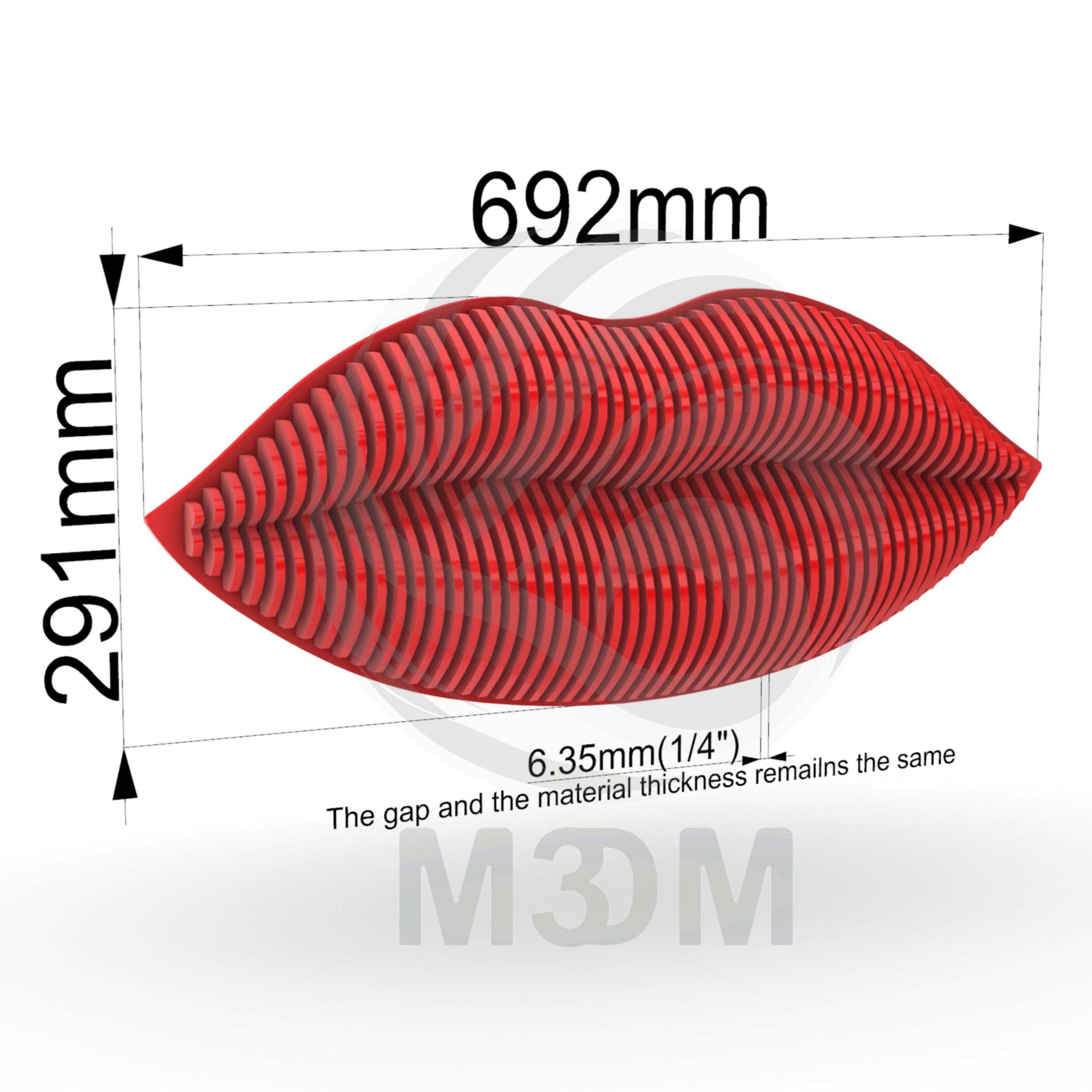 Parametric Wall Art | LIP Design Digital Files for CNC Router and Laser ...