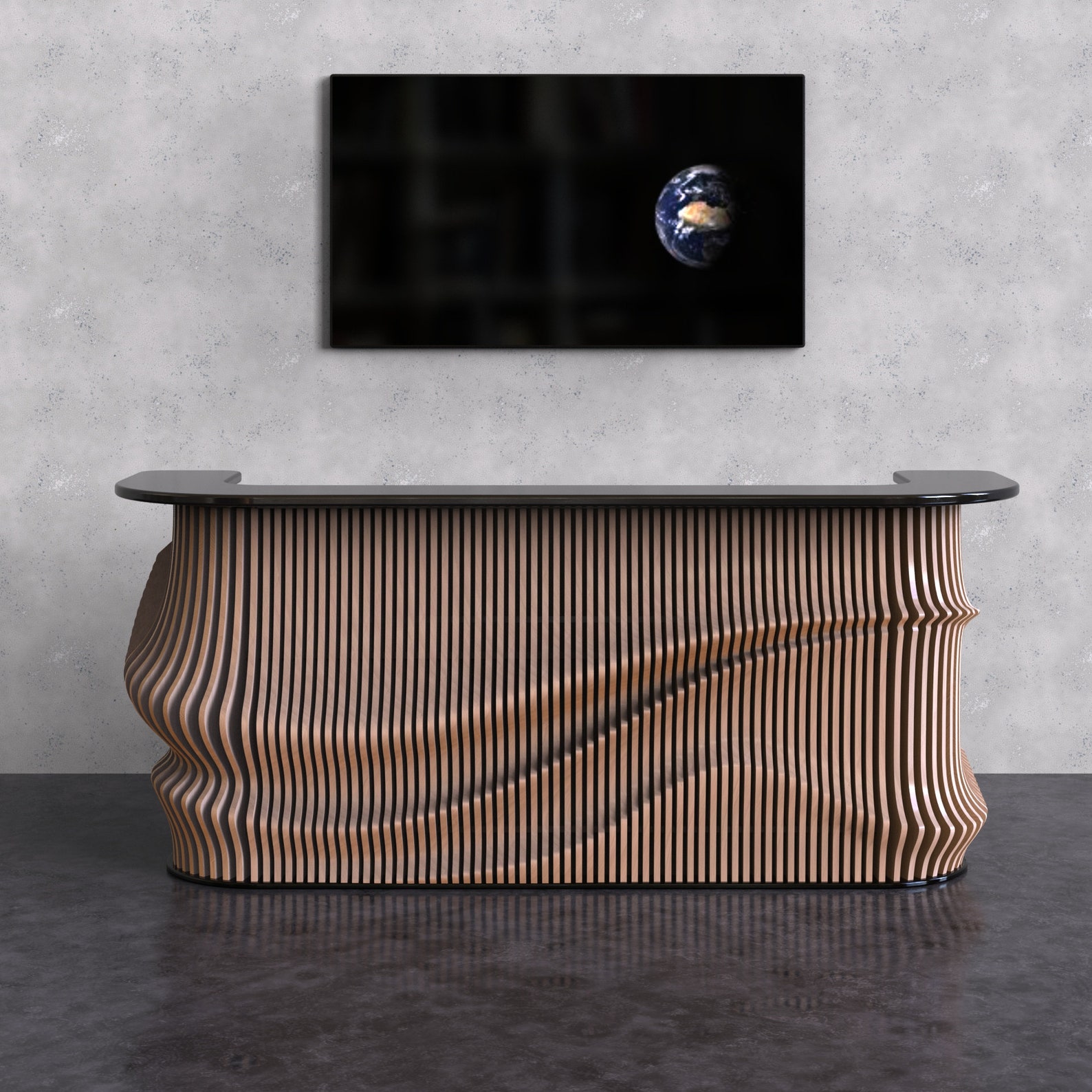Modern Parametric-style Reception Desk PR02 | Customized Office Entry ...