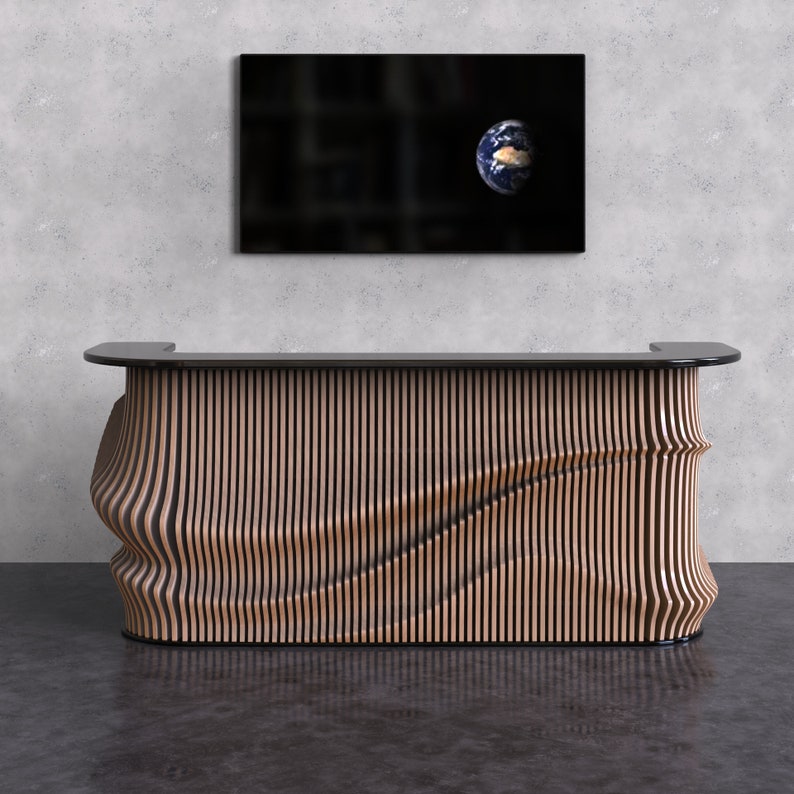 Modern Parametric-style Reception Desk PR02 | Customized Office Entry ...