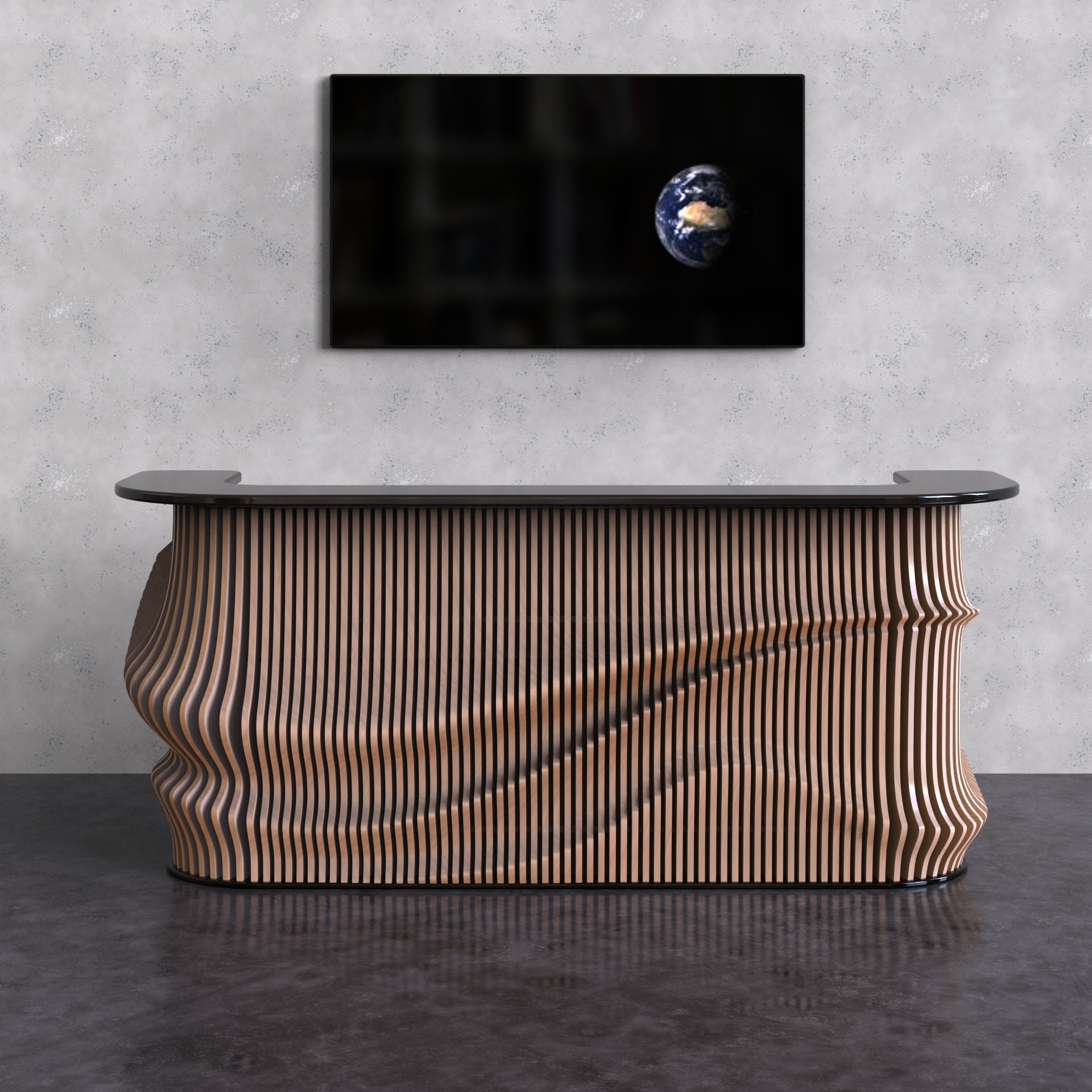 Modern Parametric-style Reception Desk PR02 Customized Office Entry ...