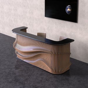Modern Parametric-style Reception Desk PR02 | Customized Office Entry ...