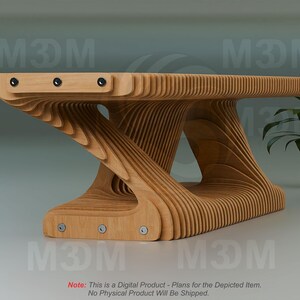 Parametric Style Bench-psb-002| CNC Router Files | Parametric Furniture ...