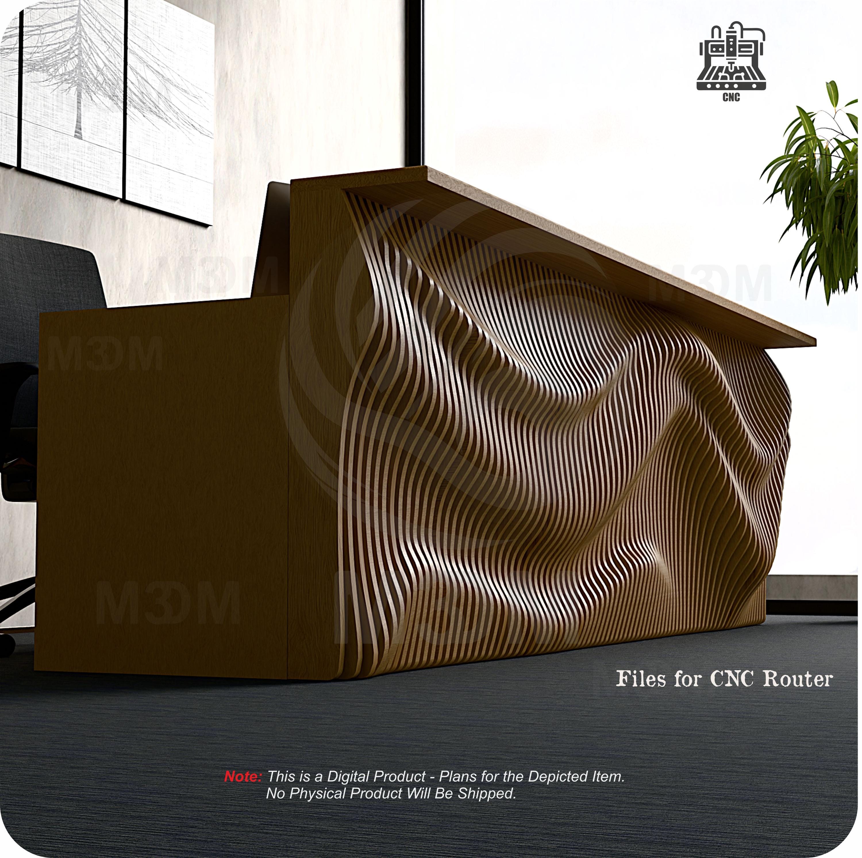 Modern Parametric-style Reception Desk PR05 | Customized Office Entry ...
