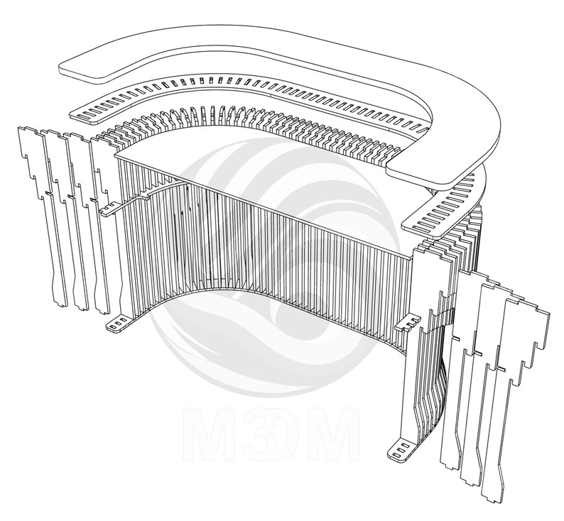 Modern Parametric-style Reception Desk PR04 | Customized Office Entry ...