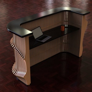 Parametric-style Reception Desk PR01 | Customized Office Entry Counter ...
