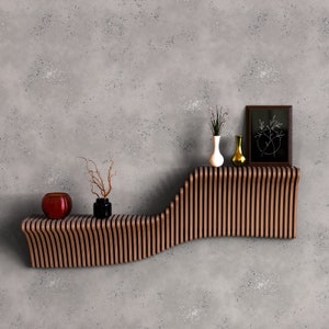Parametric Wall Art| Parametric Style Floating Shelf PFS-006 - Digital ...