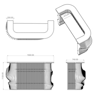 Parametric-style Reception Desk PR01 | Customized Office Entry Counter ...