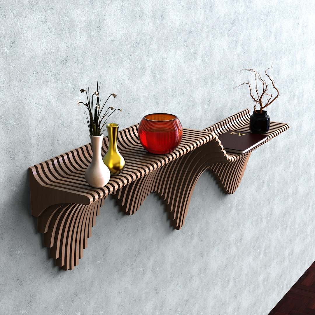 Parametric Wall Art| Parametric Style Floating Shelf PFS-001 - Digital ...