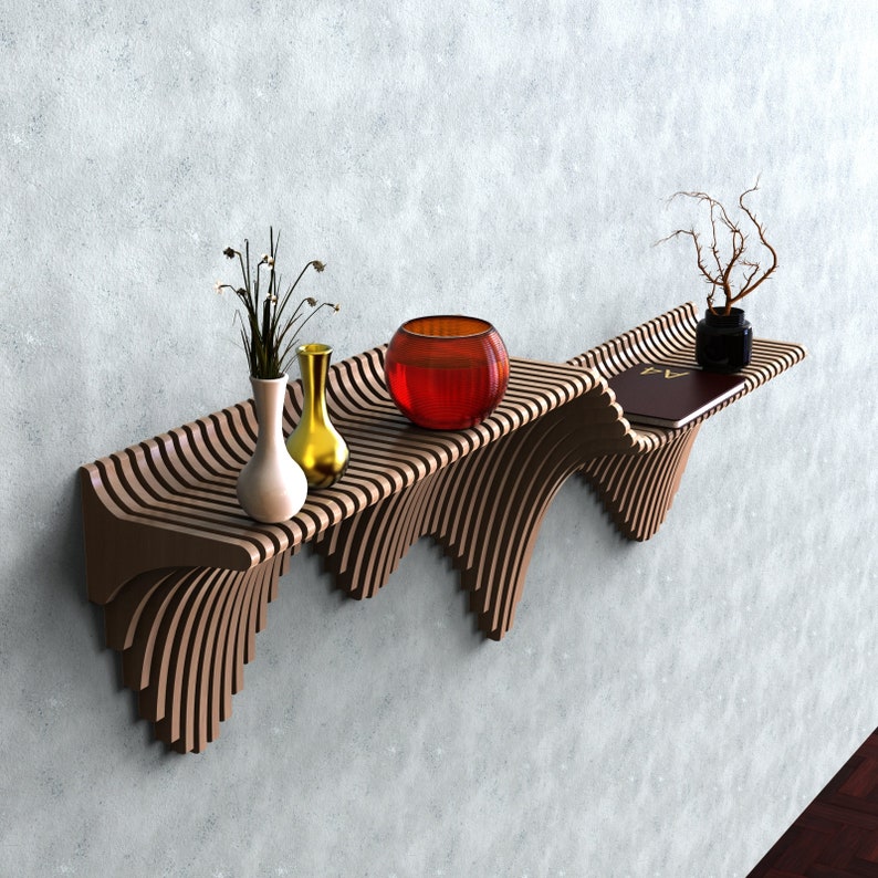 Parametric Wall Art| Parametric Style Floating Shelf PFS-001 - Digital ...
