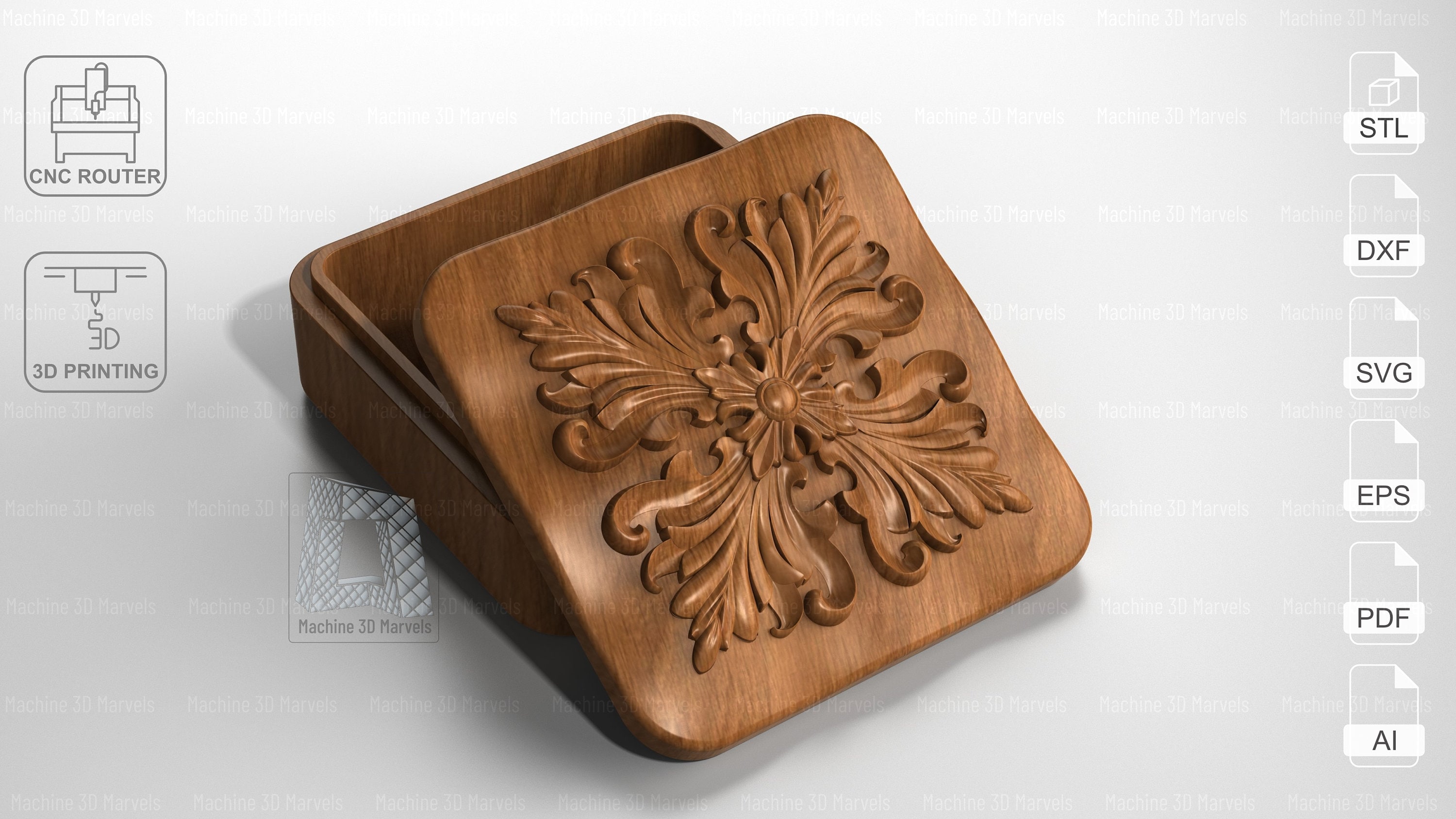 Jewelry Box Pack V3 CNC Router and 3D Printer Files - Etsy