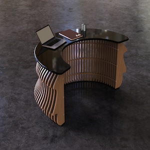 Parametric Style Reception Desk PR-003 | Customized Office Entry ...