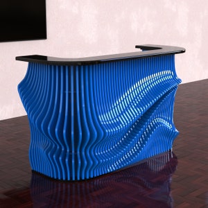 Parametric-style Reception Desk PR01 | Customized Office Entry Counter ...