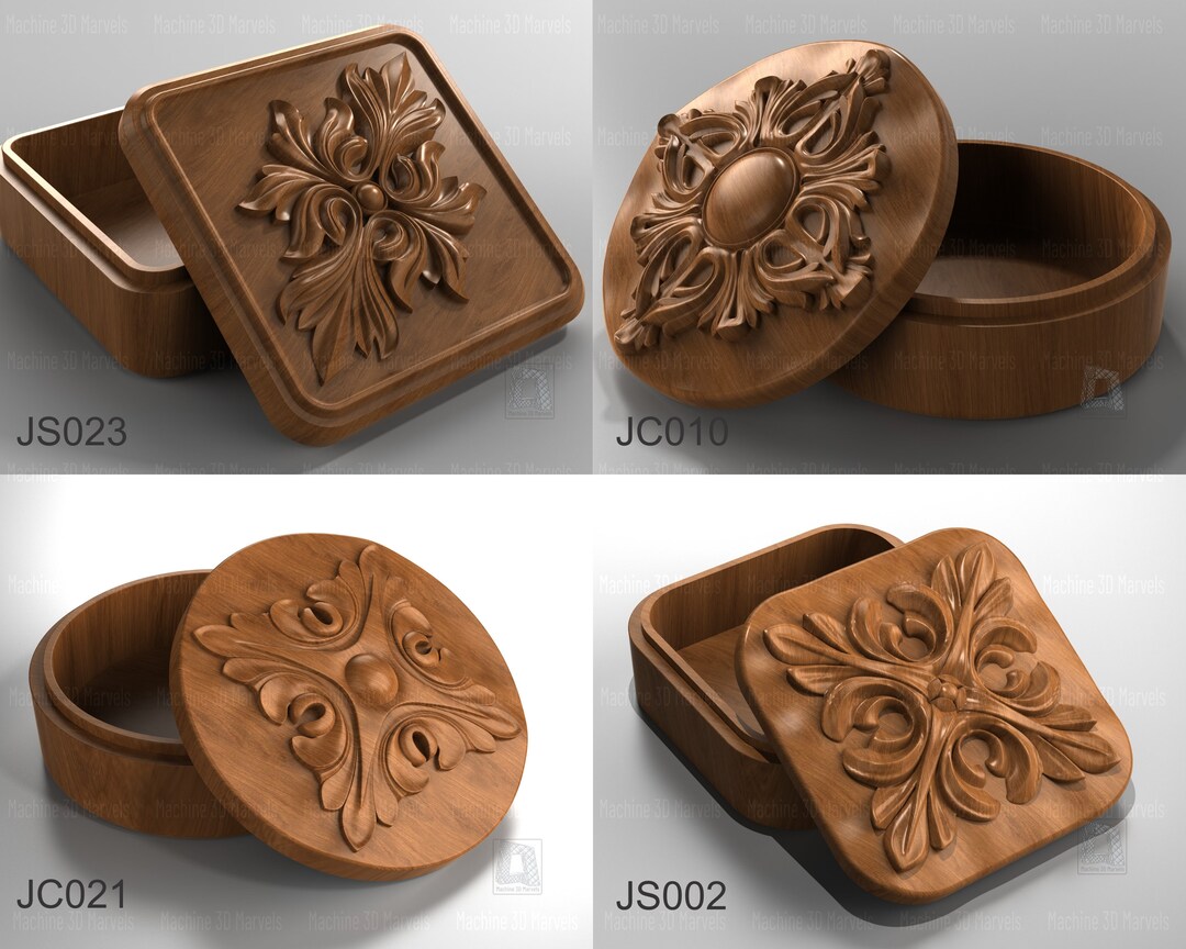 Jewelry Box Pack V1 - CNC Router and 3D Printer Files - Etsy
