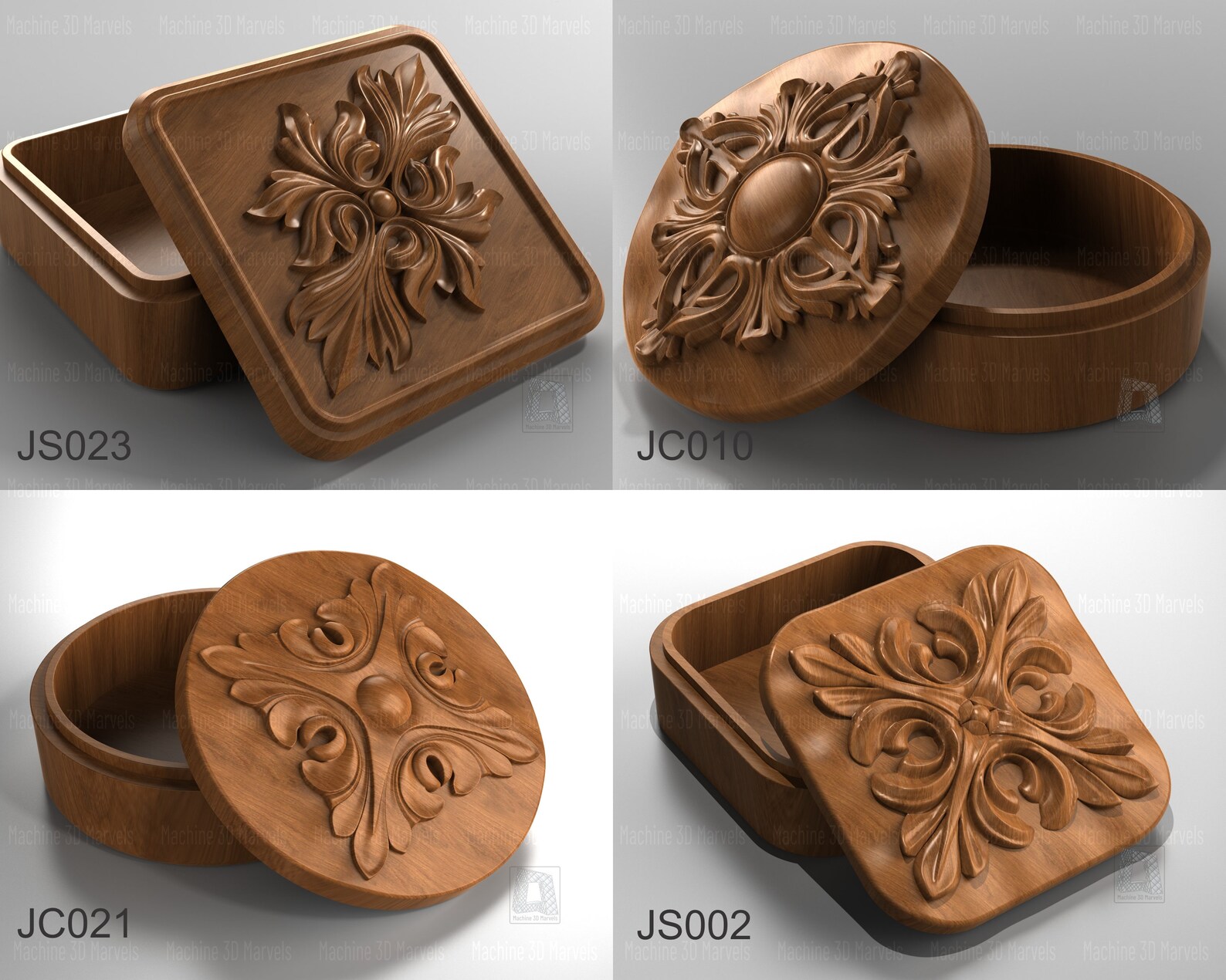 Jewelry Box Pack V1 - CNC Router and 3D Printer Files - Etsy