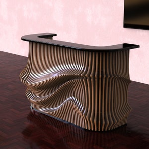Parametric-style Reception Desk PR01 | Customized Office Entry Counter ...