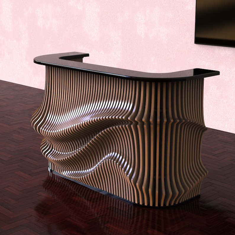 Modern Parametric-style Reception Desk PR01 Customized Office Entry ...