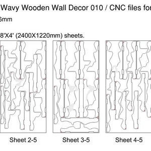 Parametric Wavy Wooden Wall Decor 010 / CNC Router Cutting Files - Etsy