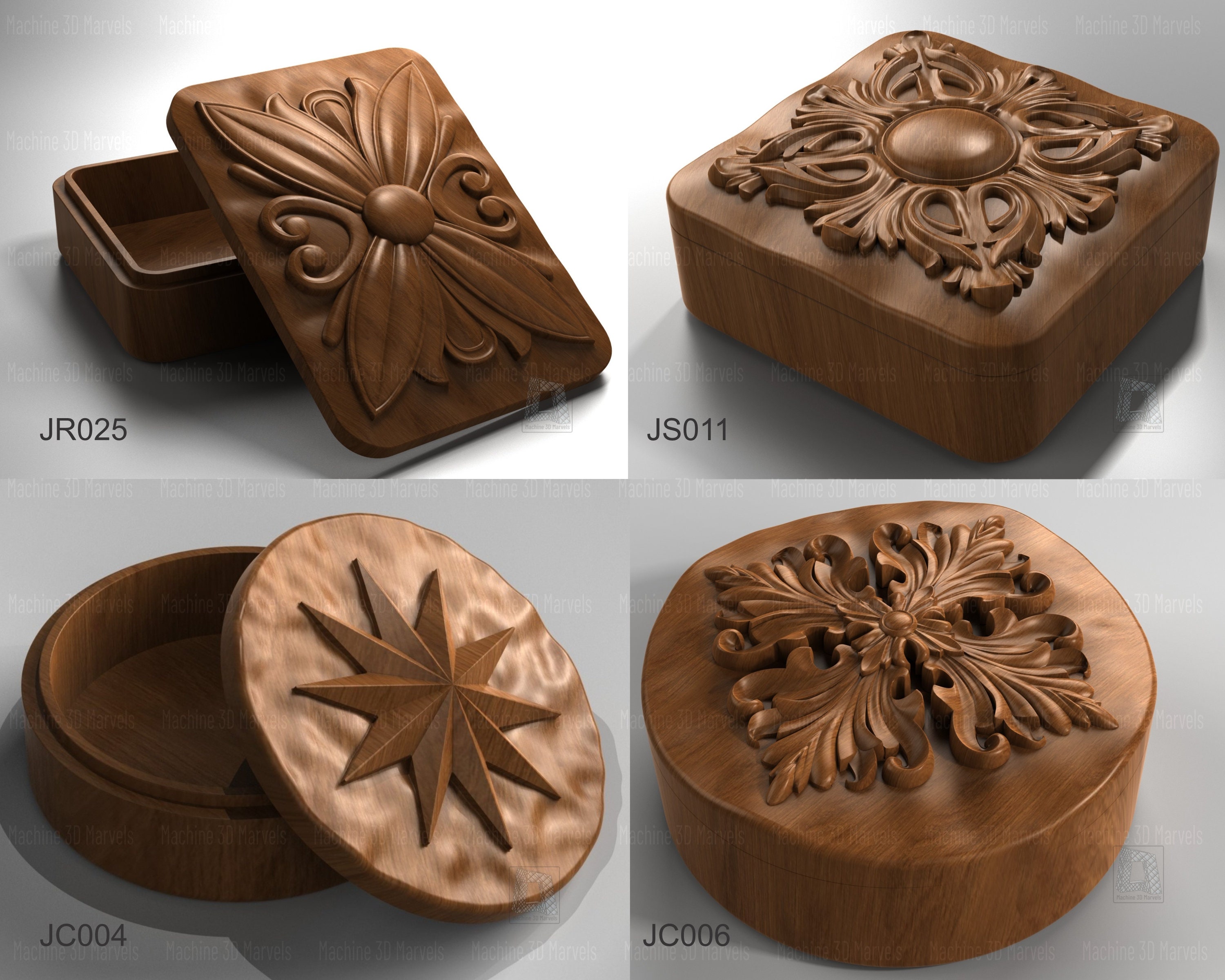 Jewelry Box Pack V2 - CNC Router and 3D Printer Files Can Be Used With ...