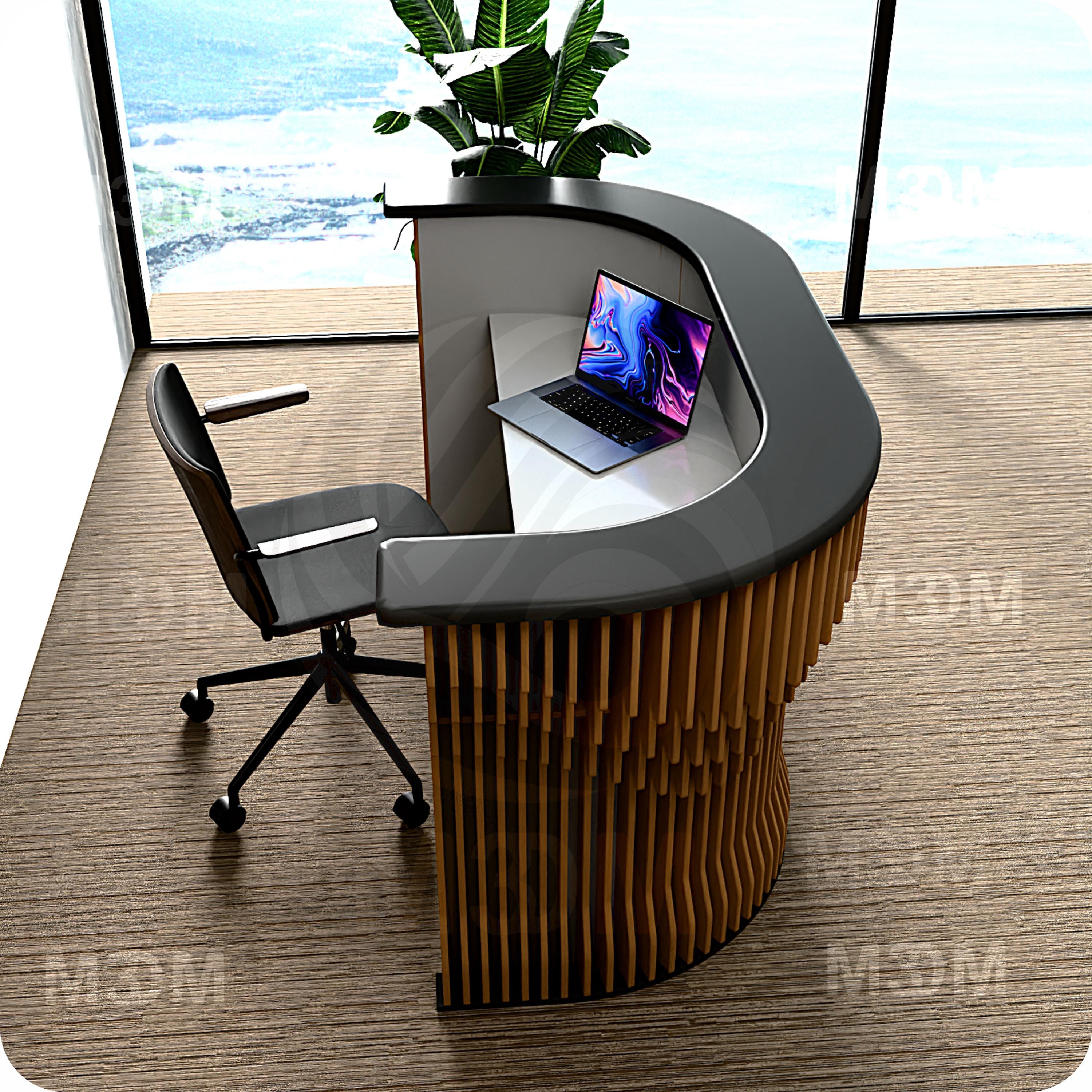 Modern Parametric-style Reception Desk PR04-1700| Customized Office ...