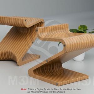 Parametric Chair Pack of 4 / CNC Cutting Files / Parametric Furniture ...