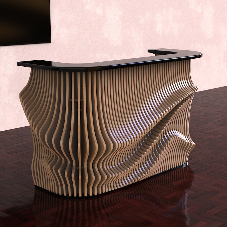 Modern Parametric-style Reception Desk PR01 Customized Office Entry ...