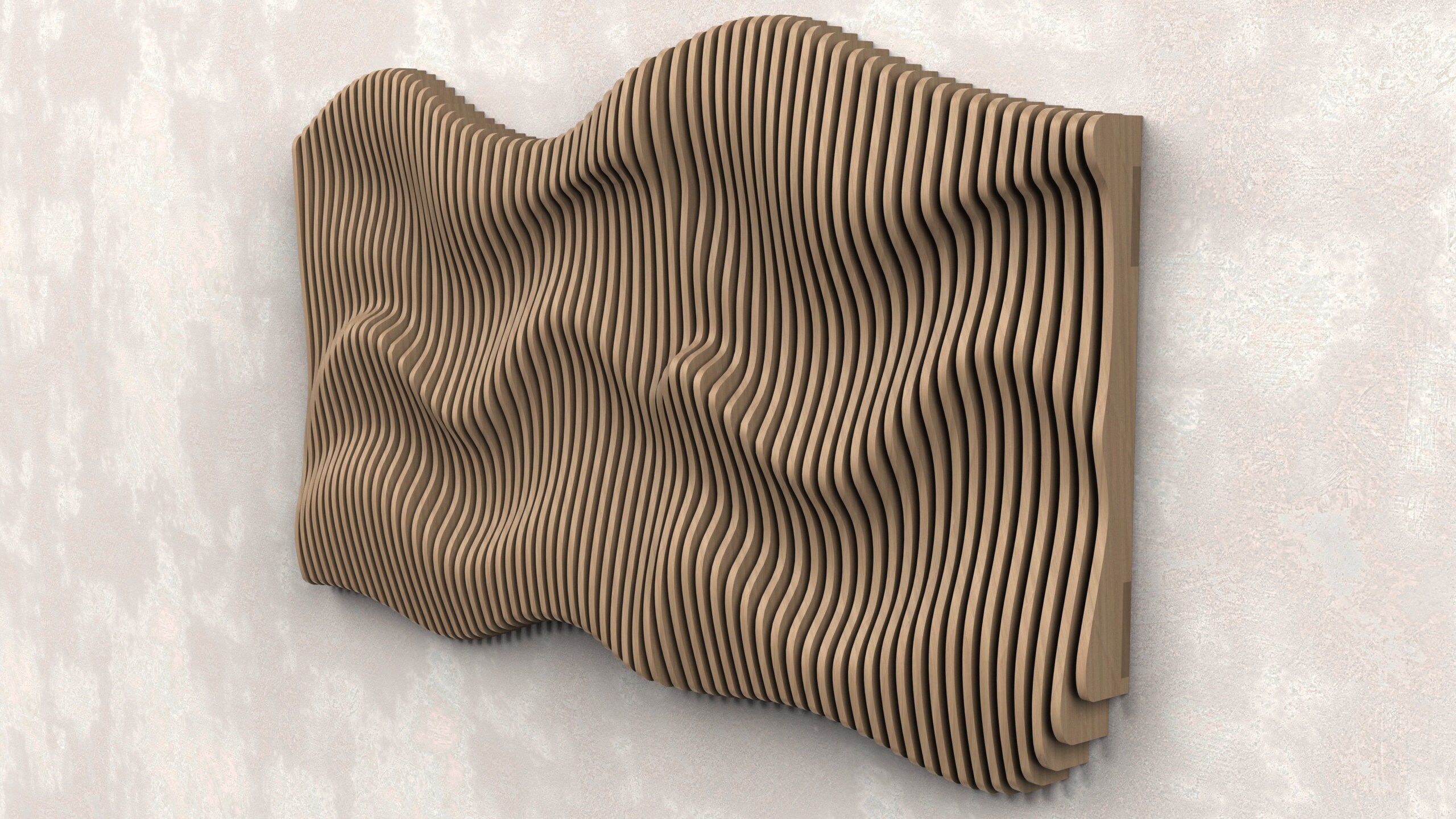 Parametric Wavy Wooden Wall Art-007 / CNC Files for Cutting - Etsy