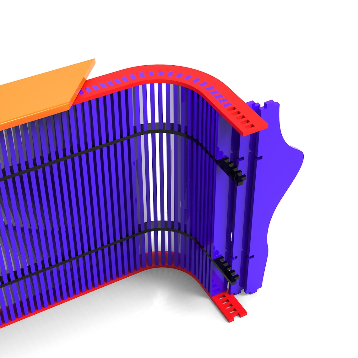 Modern Parametric-style Reception Desk PR02 | Customized Office Entry ...