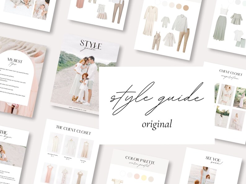 Photography Style Guide With Content, Season Bundle, Canva Template ...