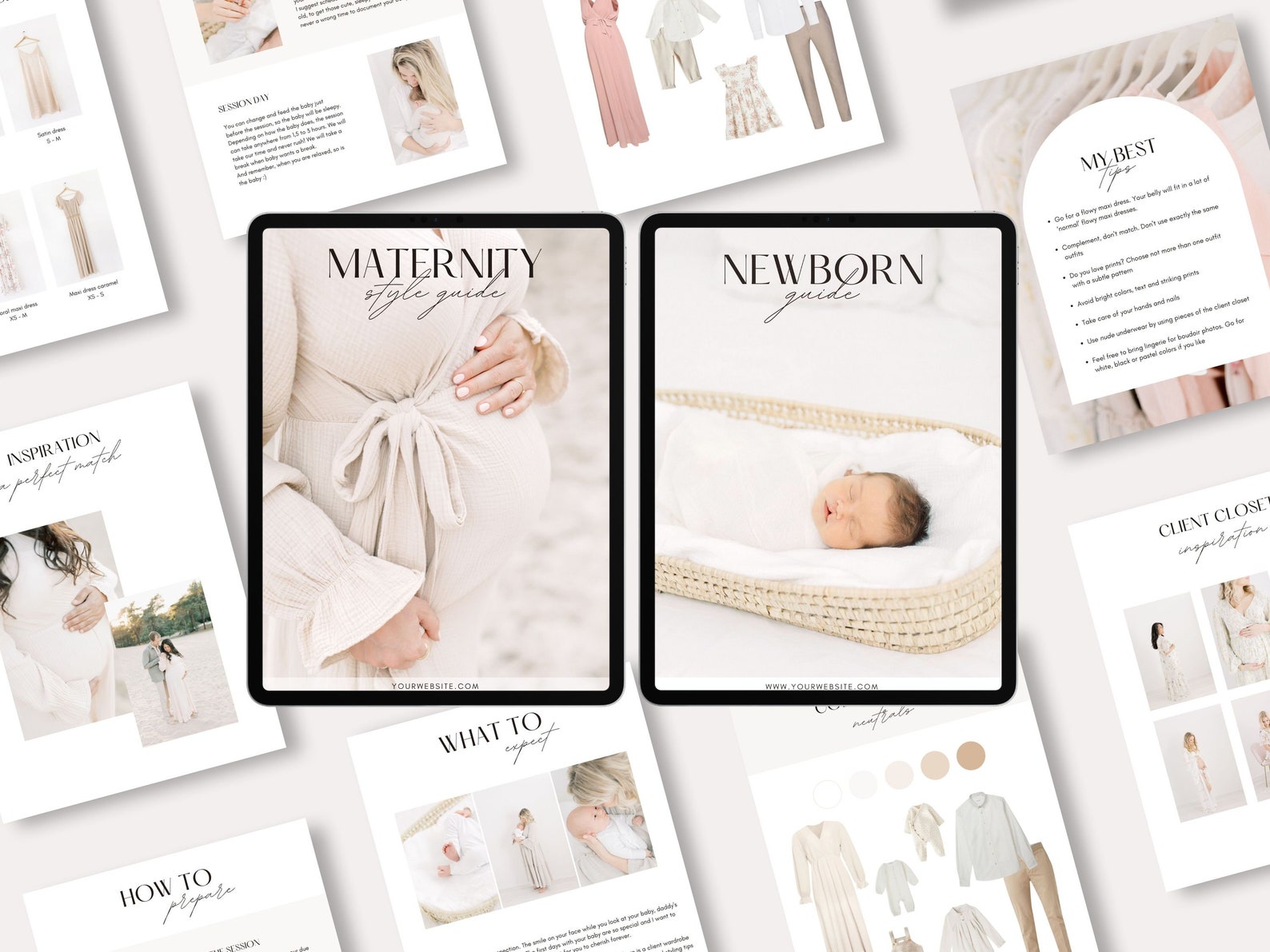 Newborn and Maternity Guide Bundle With Content, Newborn Photographer ...