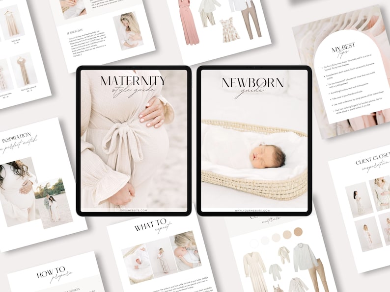 Newborn and Maternity Guide Bundle With Content, Newborn Photographer ...