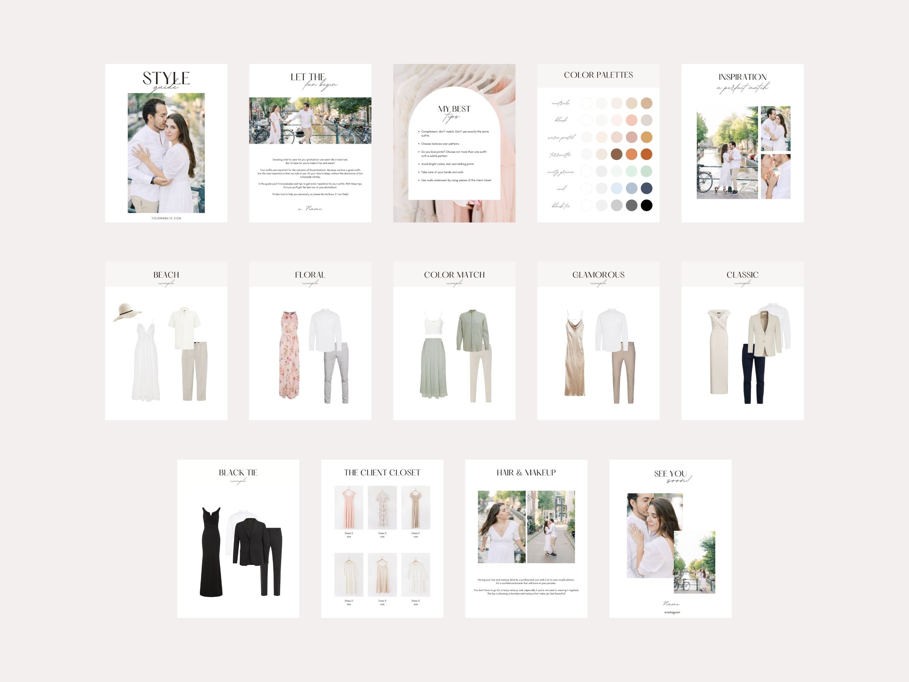 Photography Style Guide Canva Template With Content, Engagement Session ...
