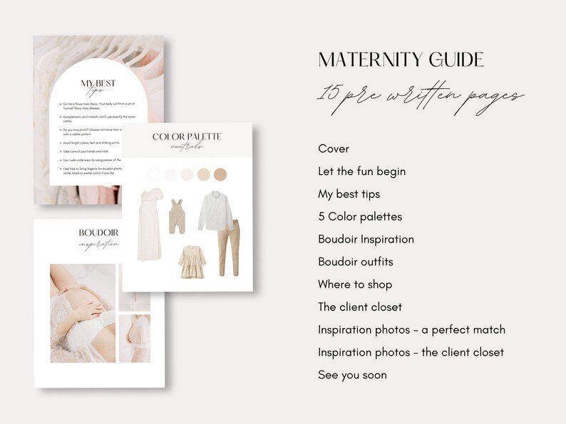 Newborn and Maternity Guide Bundle With Content, Newborn Photographer ...