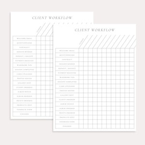 Client Workflow for Photographers, Photo Session Workflow Checklist ...