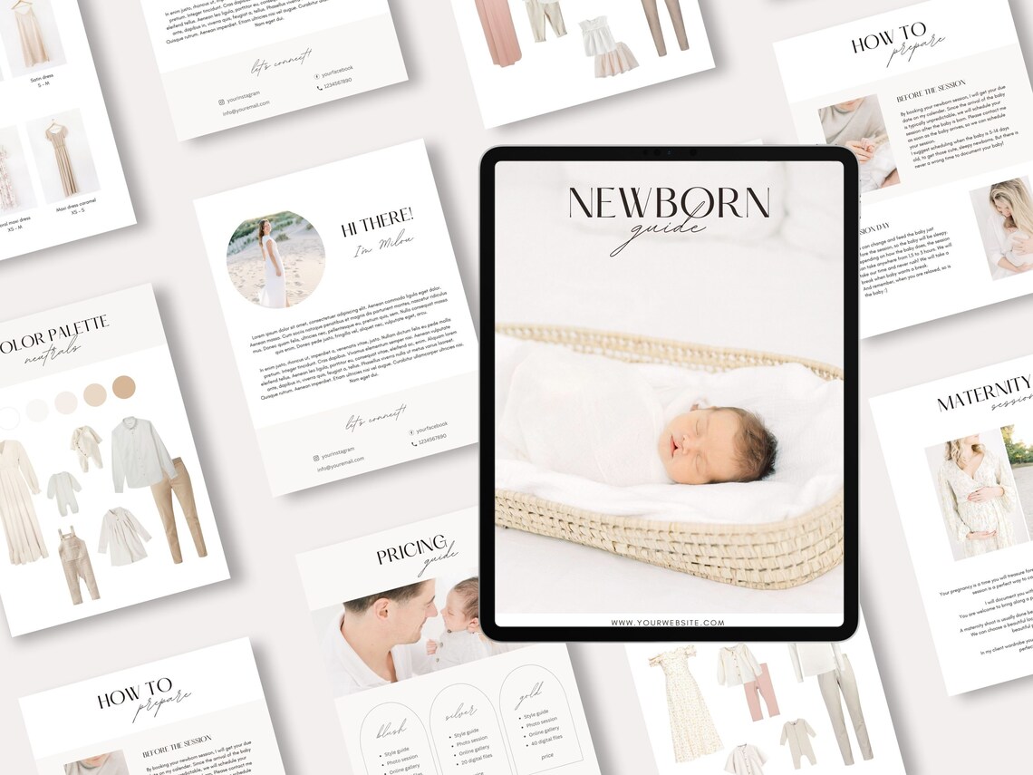 Newborn and Maternity Guide Bundle With Content, Newborn Photographer ...