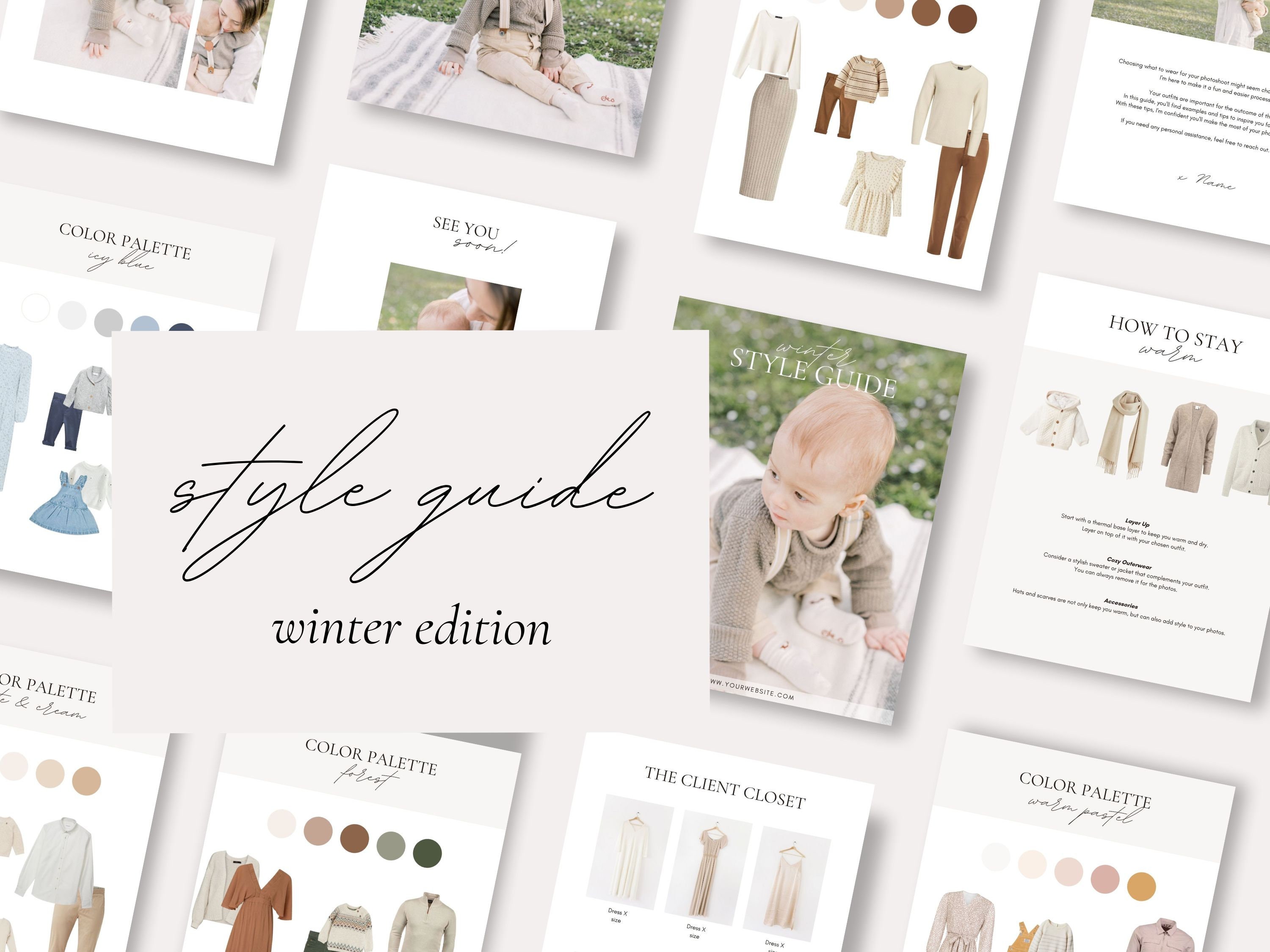 Photography Style Guide With Content, Season Bundle, Canva Template ...
