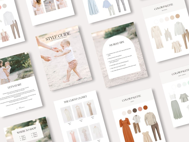 Photography Style Guide Canva Template With Content, Family Photoshoot ...