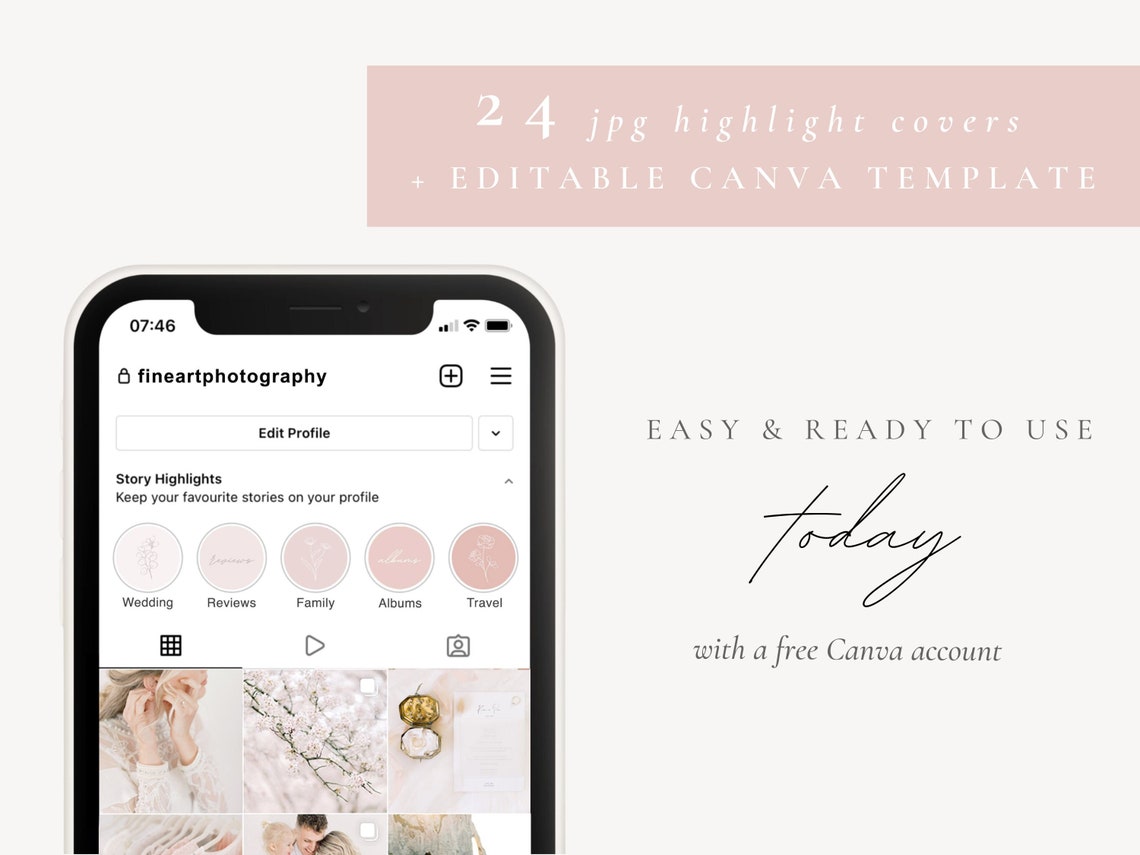 Editable Instagram Highlight Covers for Photographers, Photography ...