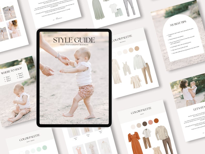 Photography Style Guide Canva Template With Content, Family Photoshoot ...