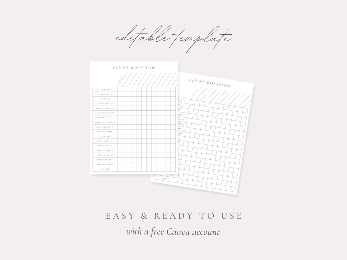 Client Workflow for Photographers, Photo Session Workflow Checklist ...