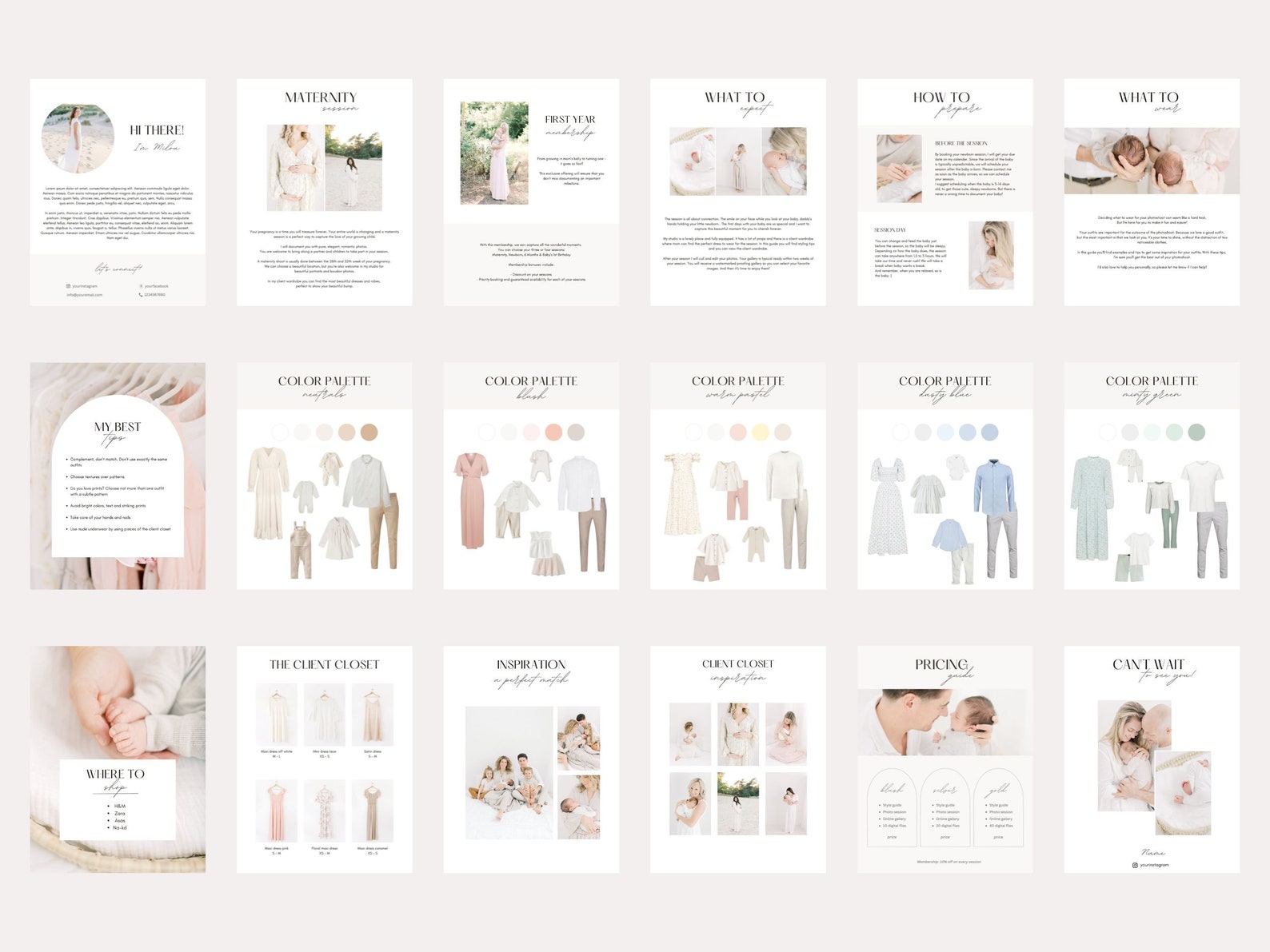 Newborn and Maternity Guide Bundle With Content, Newborn Photographer ...